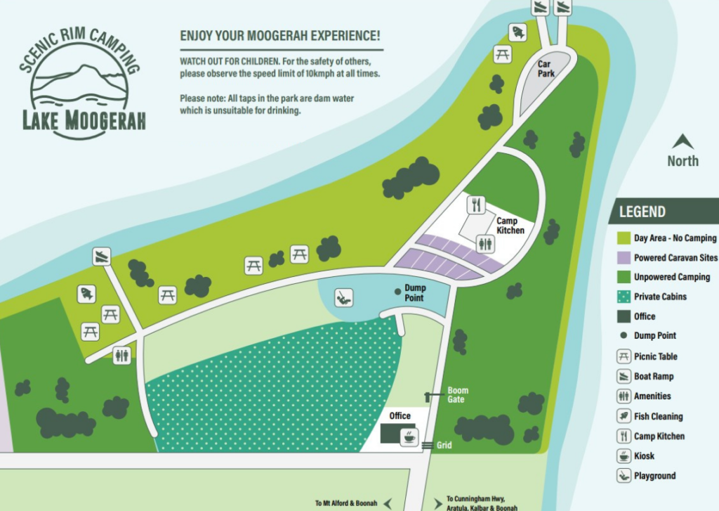 Park Map - Lake Moogerah Caravan Park
